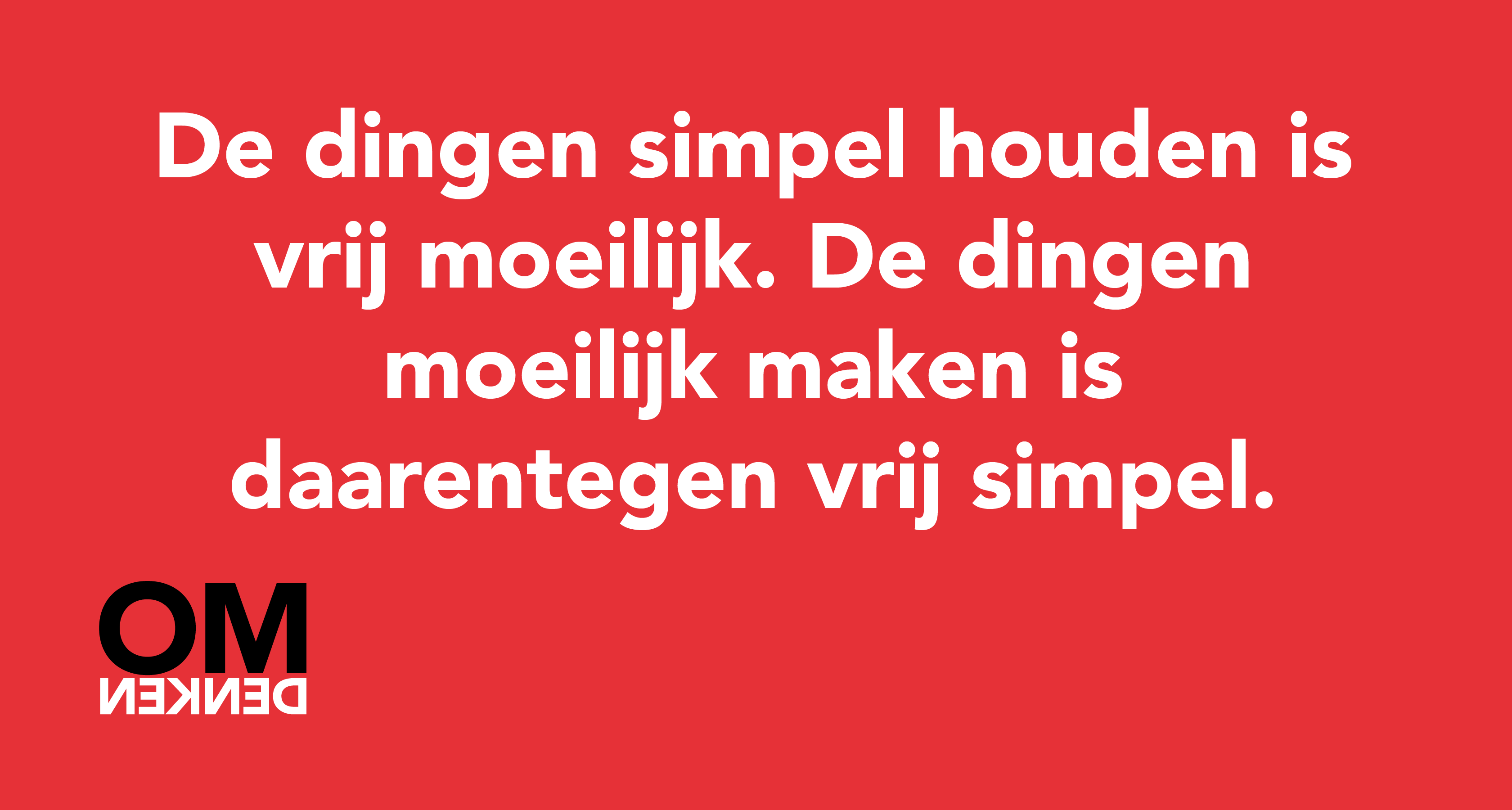 Simpel - quote - Omdenken
