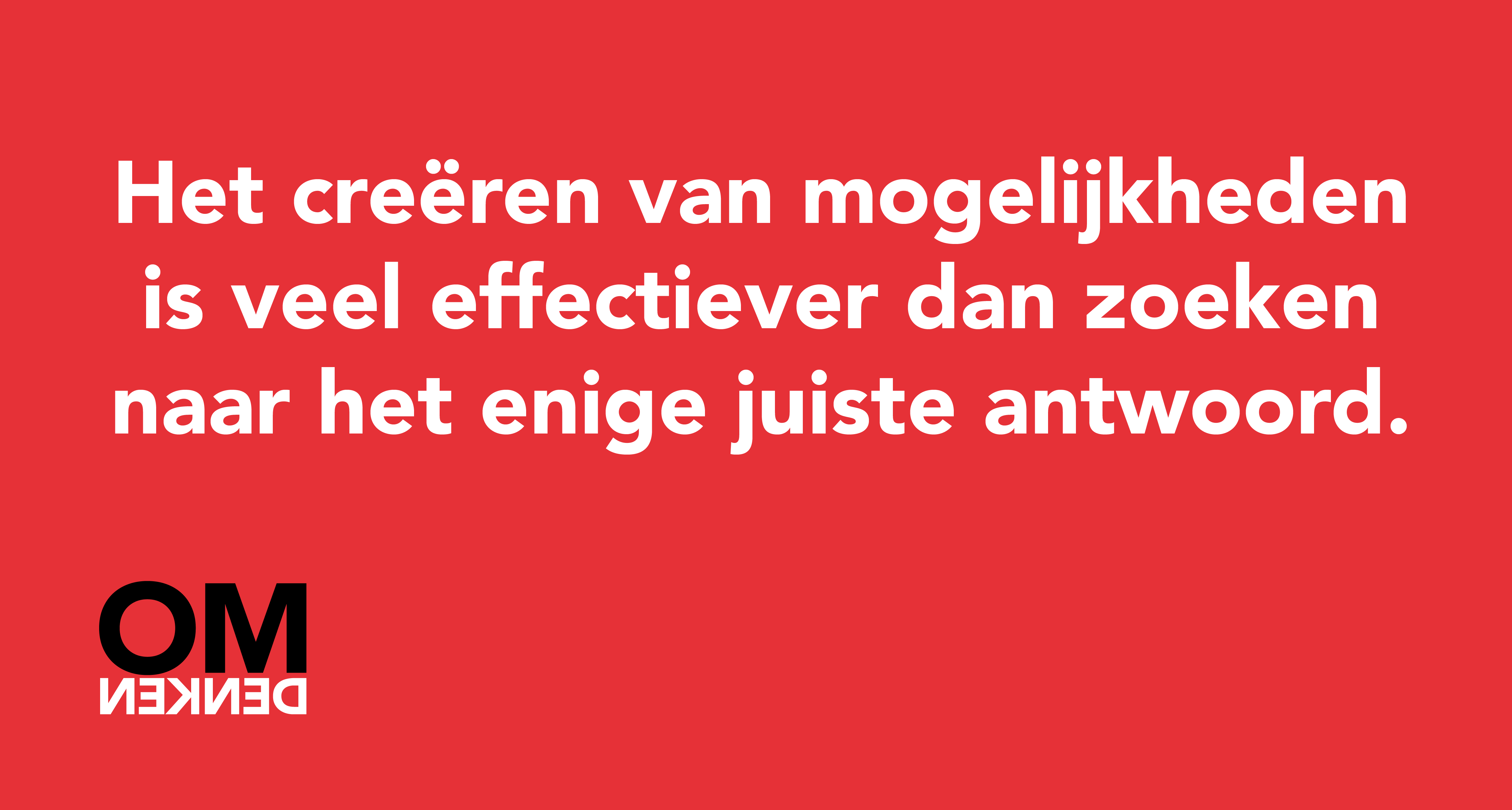 Het juiste antwoord - inspirerende quote - Omdenken.nl