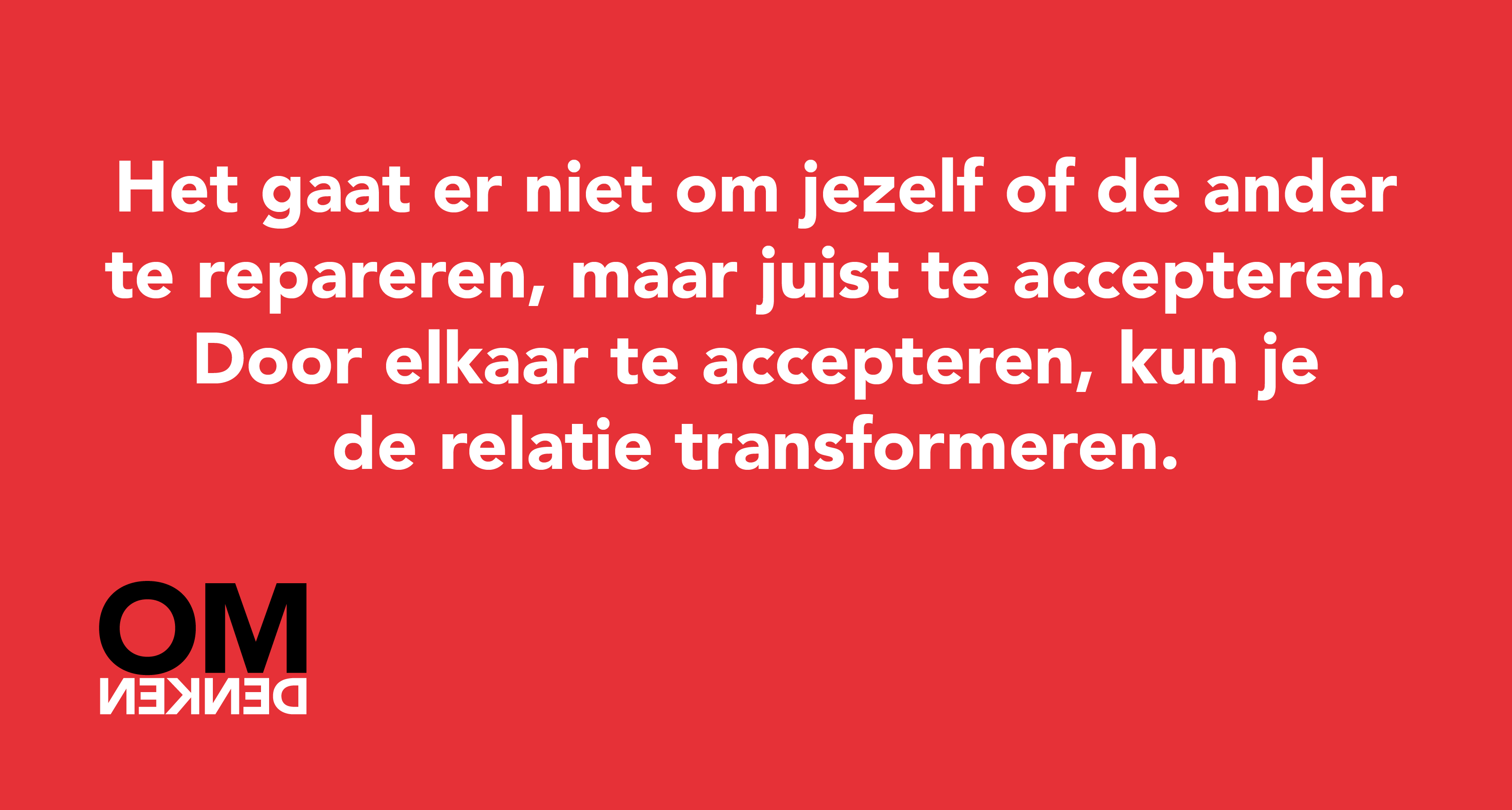 Transformeren - quote - Omdenken