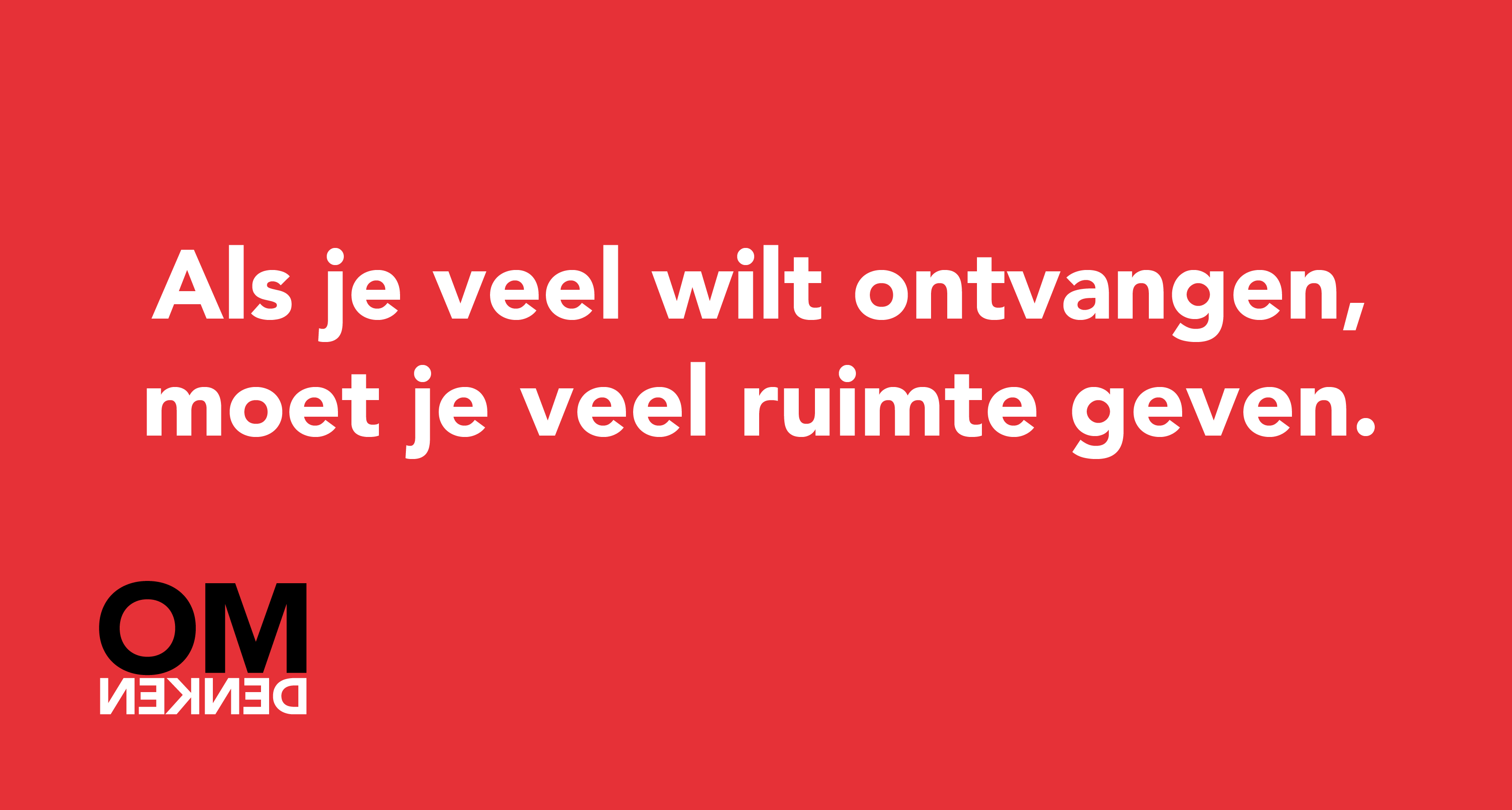 Ruimte - quote - Omdenken