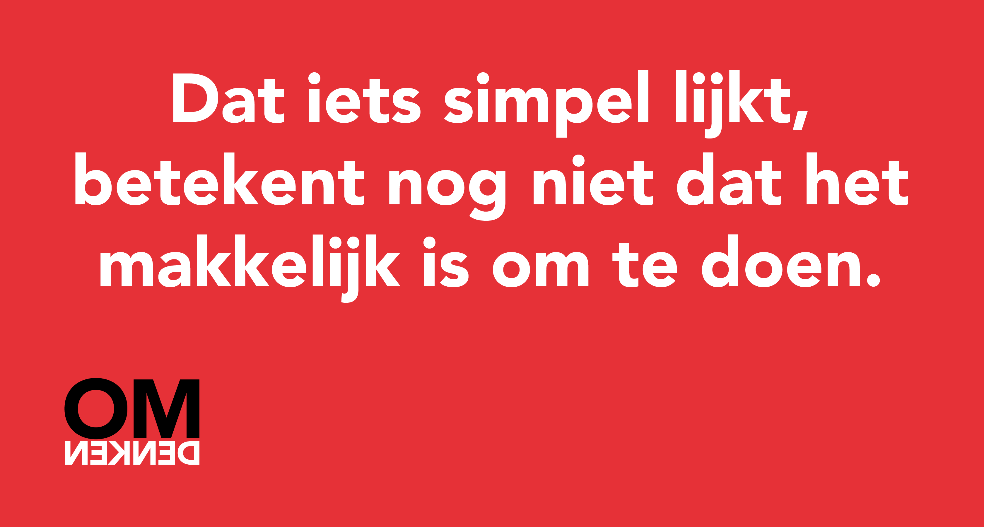 Simpel - quote - Omdenken