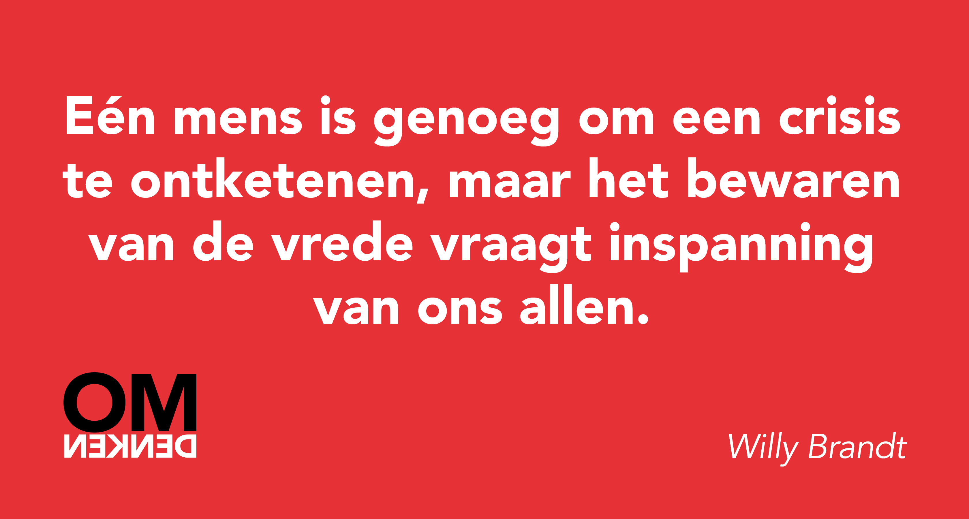 Crisis - quote - Omdenken