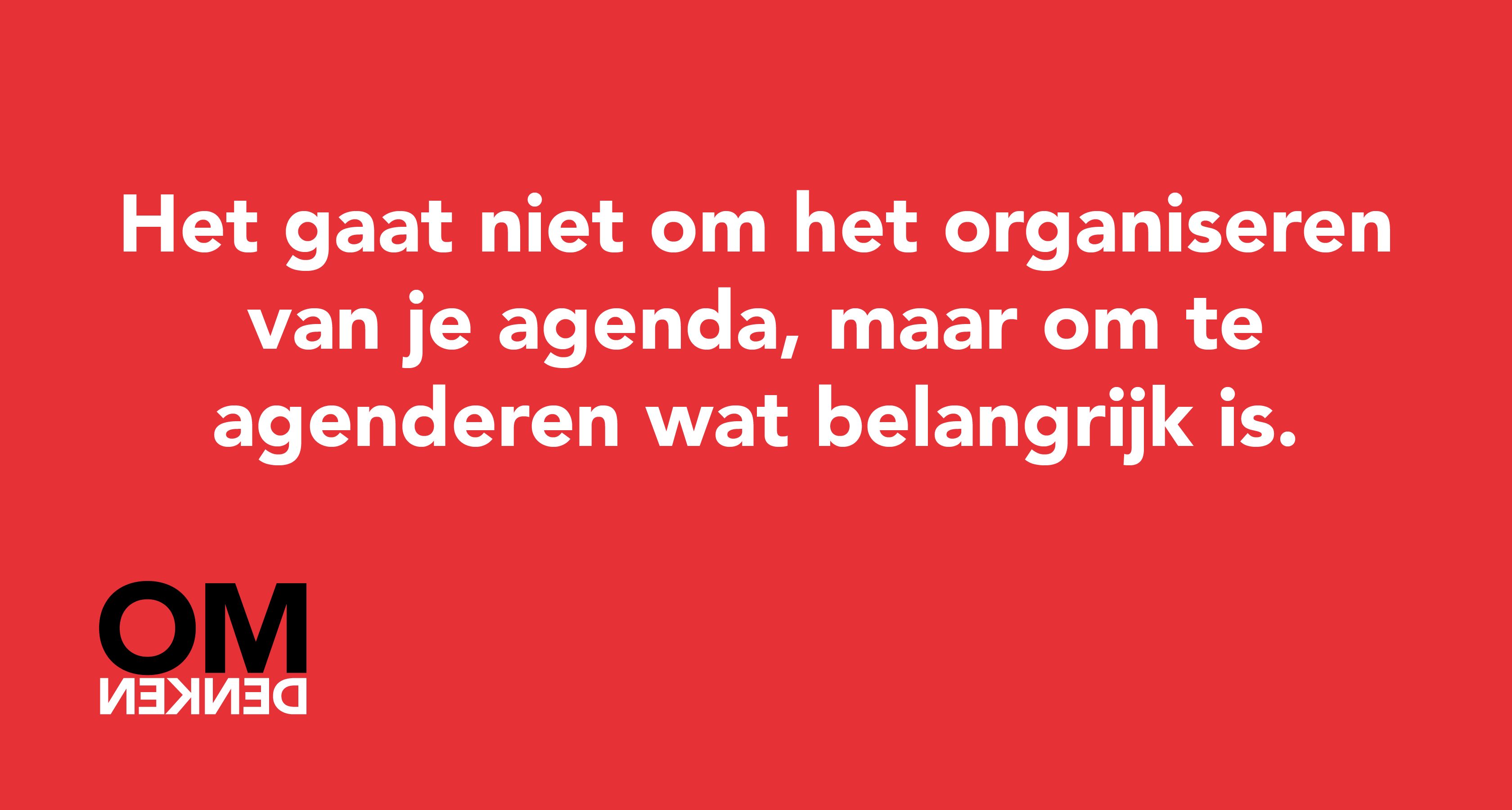 Agenda - quote - Omdenken