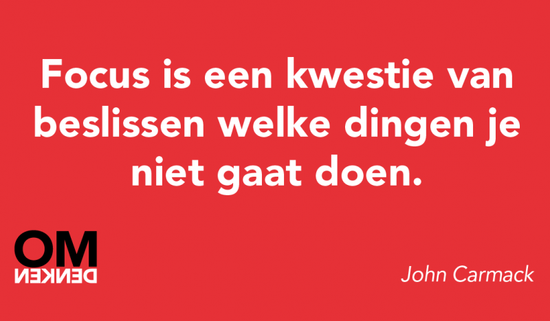 Focus - tegel - kijk voor meer spreuken op Omdenken.nl